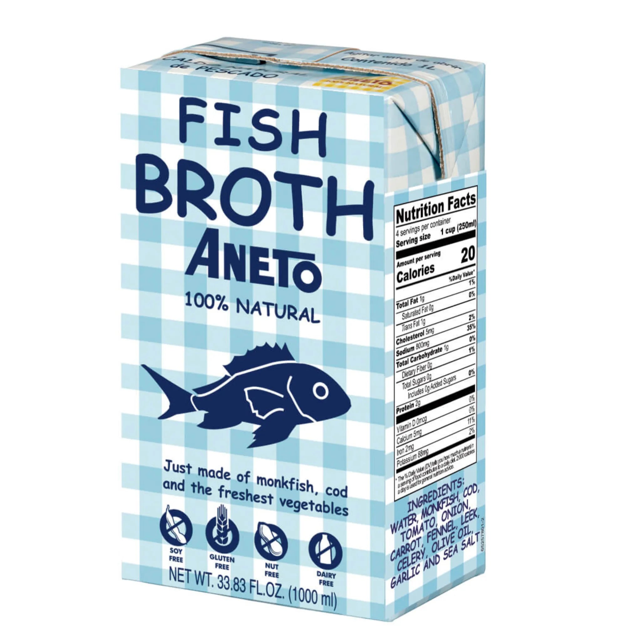 Aneto Fish Broth | Gourmet Seafood Stock with Authentic F...